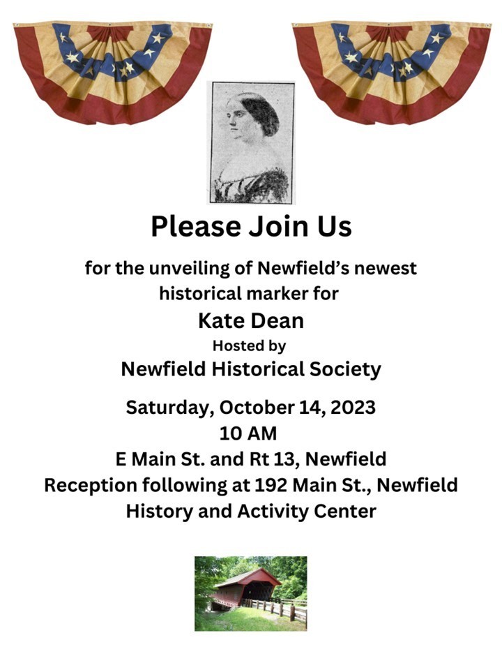 Kate Dean Historical Marker Dedication Ceremony | Newfield Central ...